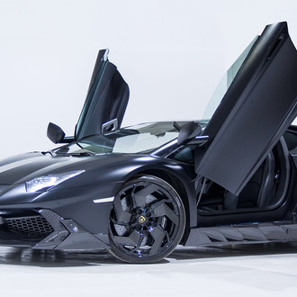 Futuristic Lambo: Exotic Wheels on Gray Aventador — CARiD.com Gallery