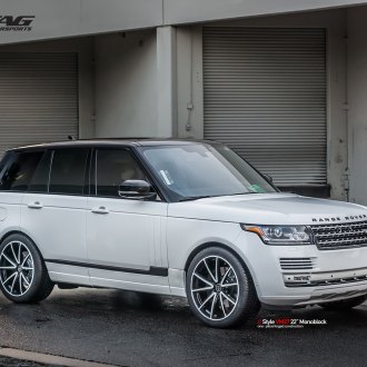 Lowered White Range Rover Sitting on Black ADV1 Wheels — CARiD.com Gallery