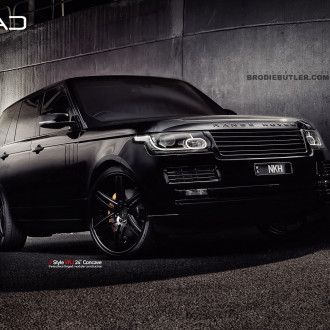Custom Range Rover Looking Sinister All Black with Blacked Out Grille ...