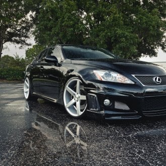 Custom Wheels With Machined Finish Fitted on Classy Lexus IS250 — CARiD ...