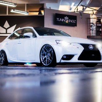Dropped to the Ground Badass Black Lexus IS with Custom Front Lip ...