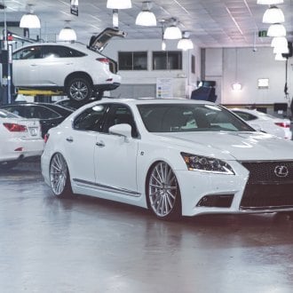 White Pearl Lexus LS Sitting on Vossen Wheels with Red Brakes — CARiD ...
