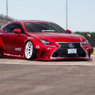 Stanced Lexus RC-F on Gloss Silver Vossen VFS6 — CARiD.com Gallery