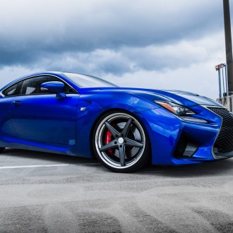 Stanced Lexus RC-F on Gloss Silver Vossen VFS6 — CARiD.com Gallery