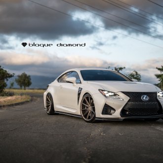Eye-pleasing Blue Lexus RC F on Matte Black Rotiform Rims — CARiD.com ...