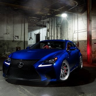 Stanced Lexus RC-F on Gloss Silver Vossen VFS6 — CARiD.com Gallery