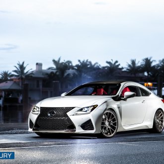 Stanced Lexus RC-F on Gloss Silver Vossen VFS6 — CARiD.com Gallery