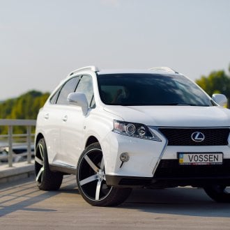 Black Lexus RX 350 on Chrome Rohana Wheels Wrapped in Falken Ziex Tires ...