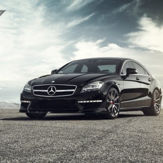 Sporty Looking Yet Elegant: Silver Mercedes CLS Class Rolling on Custom ...