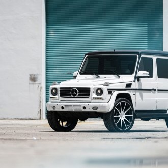White Mercedes G-Class Dressed Up in Custom Parts and Avant Garde Rims ...