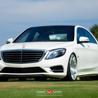 High End White Mercedes S Class With Aftermarket Parts — CARiD.com Gallery