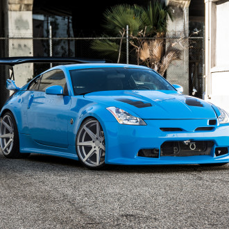 Slammed Track Ready Nissan 350Z with a Wide Body Kit | CARiD.com Gallery
