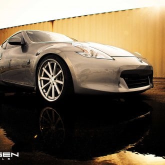 Visual Styling Tweaks on Neon Green Nissan 370Z Fitted With Vossen Rims ...