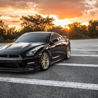 Matte Gold ADV1 Rims Give a Luxurious Presence to Customized White GT-R ...