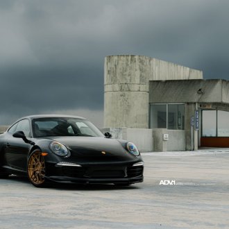 Black Porsche 911 Sporting Matte Gunmetal ADV1 Wheels | CARiD.com Gallery