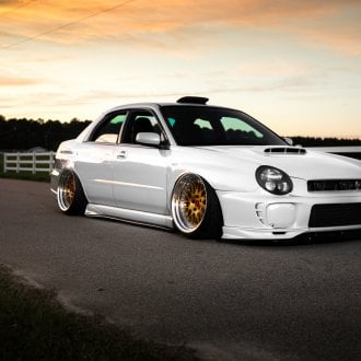 Subaru WRX Station Wagon Sporting Gold Custom Painted Rims by Rotiform ...