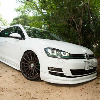 White VW Golf R Receives Black Custom Parts — CARiD.com Gallery