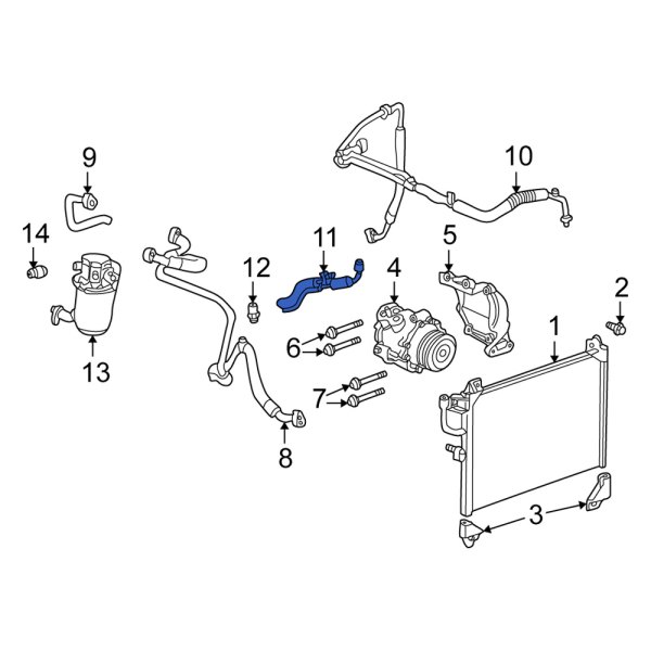 Isuzu OE 8194325440 - A/C Refrigerant Hose