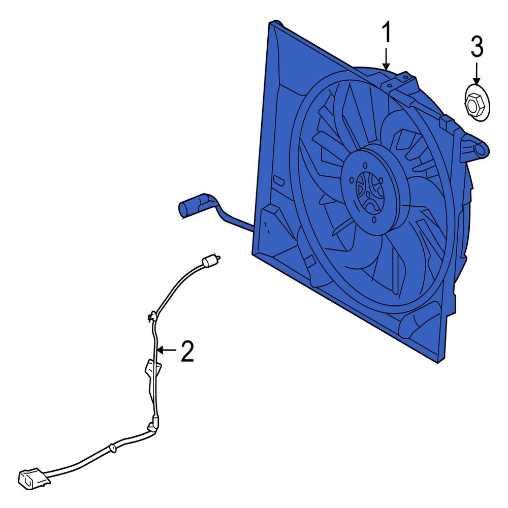 Jaguar OE C2P16825 - Engine Cooling Fan Assembly