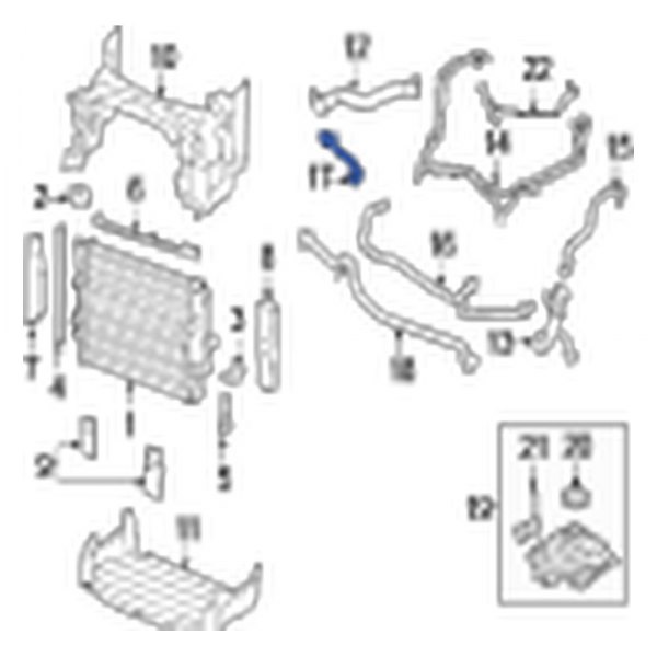 Jaguar OE C2Z4548 - Lower Radiator Coolant Hose