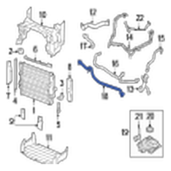 Jaguar OE C2Z6374 - Radiator Coolant Hose