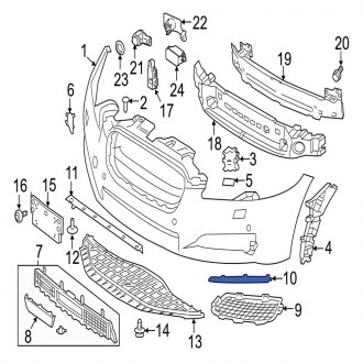 Jaguar XF Replacement Bumper Moldings & Trim — CARiD.com
