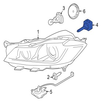 Jaguar XE-Type Headlight Components | Brackets, Adapters — CARiD.com