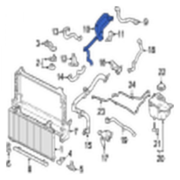 Jaguar OE T2H4034 - Lower Radiator Coolant Hose