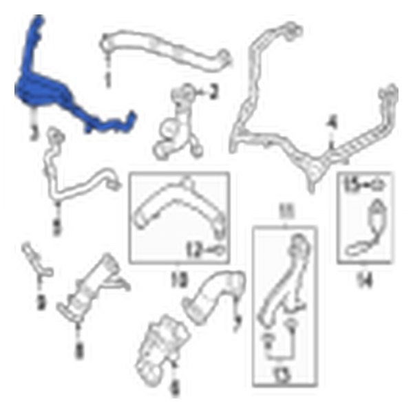 Jaguar OE C2P24831 - Engine Coolant Overflow Hose