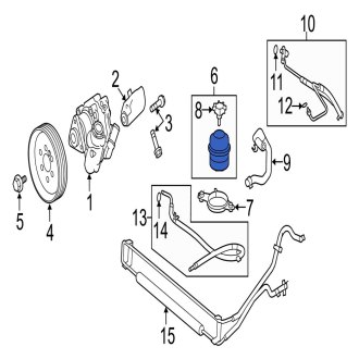 Jaguar Power Steering Reservoirs | Caps, Seals, Brackets — CARiD.com