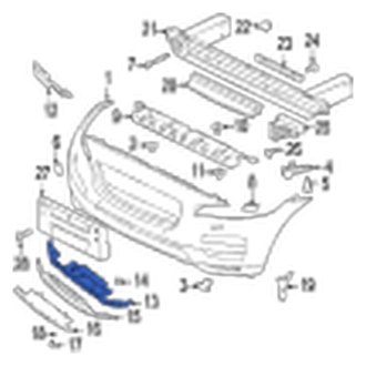 Jaguar F-Pace Replacement Bumper Moldings & Trim — CARiD.com
