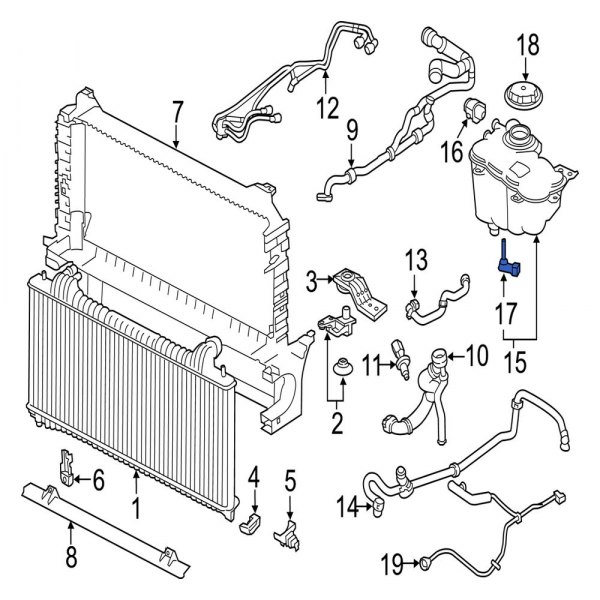 Jaguar OE C2Z6566 - Engine Coolant Level Sensor