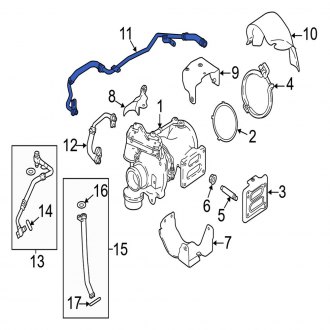 Jaguar XF Turbo & Supercharger Lines, Hoses, Fittings — CARiD.com