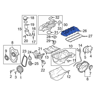 Jaguar F-Type Engine Valve Covers & Parts | Gaskets, Bolts — CARiD.com