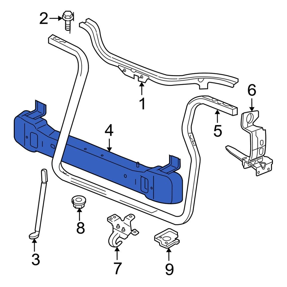 Jeep OE 5166082AB - Front Bumper Impact Bar