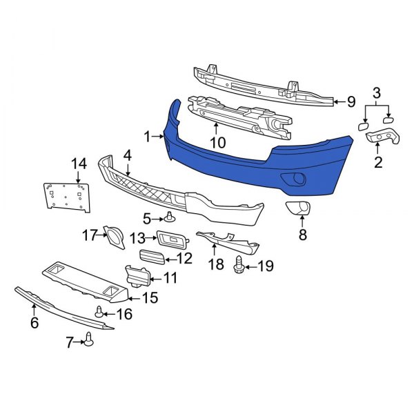 Jeep OE 68078269AB - Front Bumper Cover