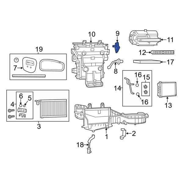 Jeep OE 68079488AB - HVAC Air Inlet Door Actuator
