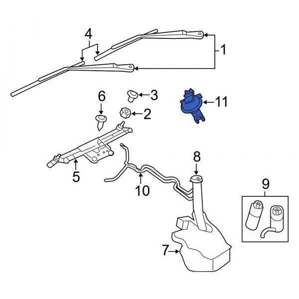 Jeep OE 5152029AB - Washer Fluid Level Sensor