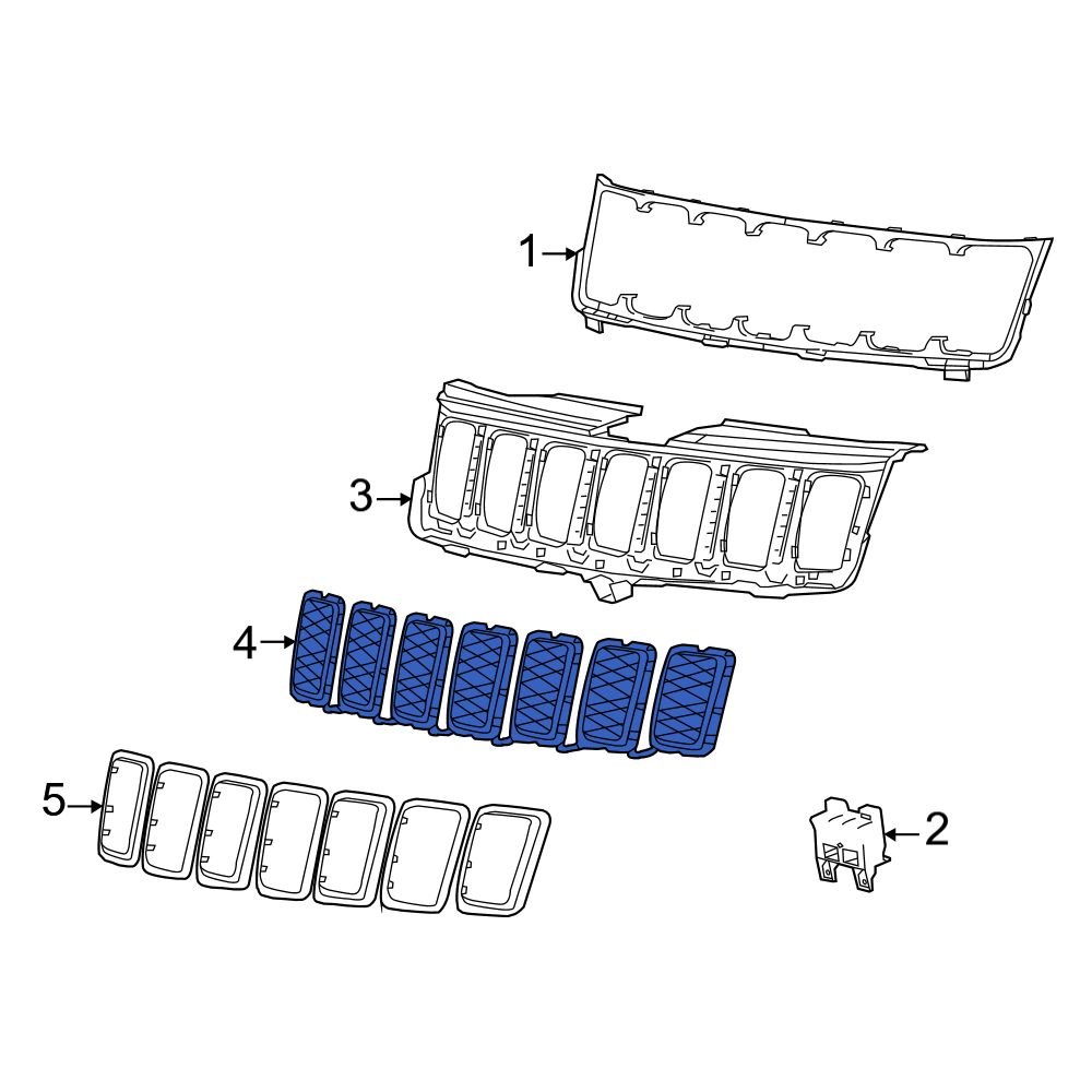Jeep OE 68317863AA - Front Upper Grille