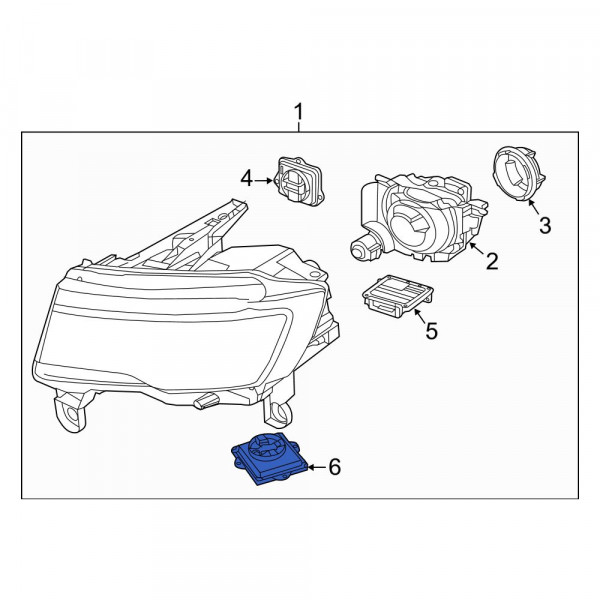 Jeep OE 68223396AA - Front High Intensity Discharge (HID) Headlight Igniter