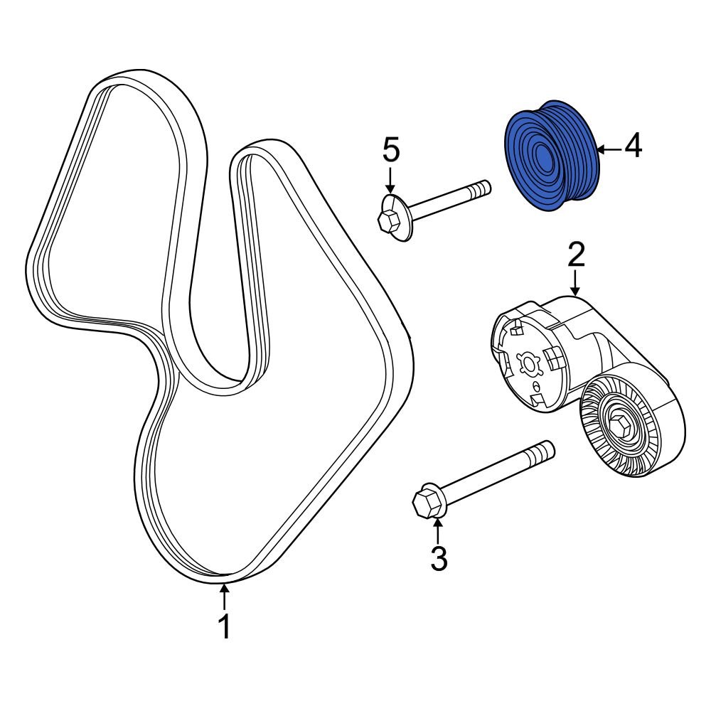 Jeep OE 5281301AA - Accessory Drive Belt Idler Pulley
