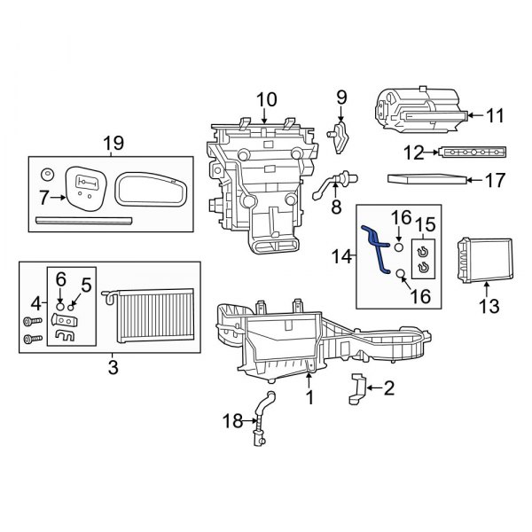 Jeep OE 68079485AA - HVAC Heater Hose Outlet Tube