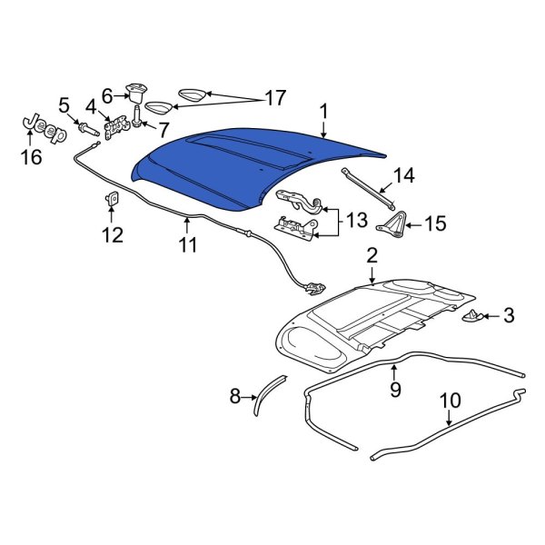 Jeep OE 55369587AG - Front Hood Panel