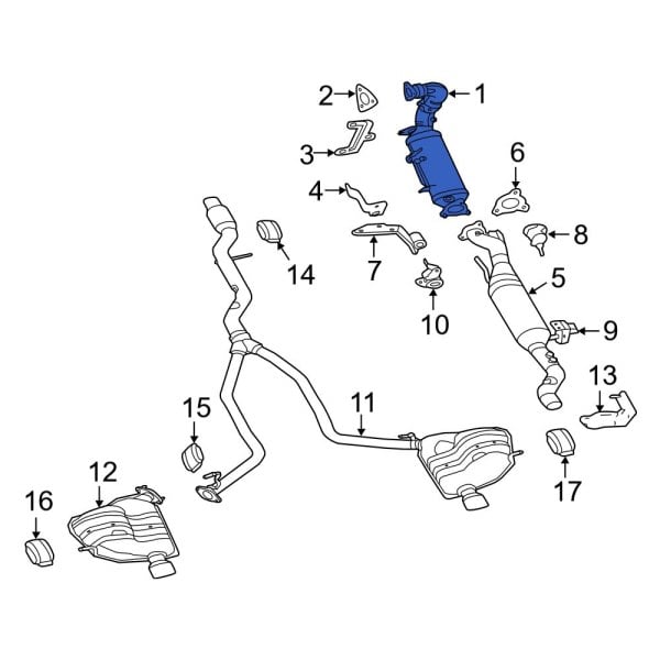 Jeep OE 68417519AB - Catalytic Converter