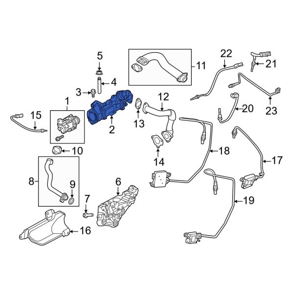 Jeep OE 68483334AA - Exhaust Gas Recirculation (EGR) Cooler
