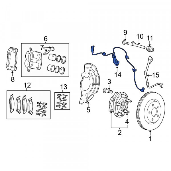 Jeep OE 56029447AF - Front ABS Wheel Speed Sensor