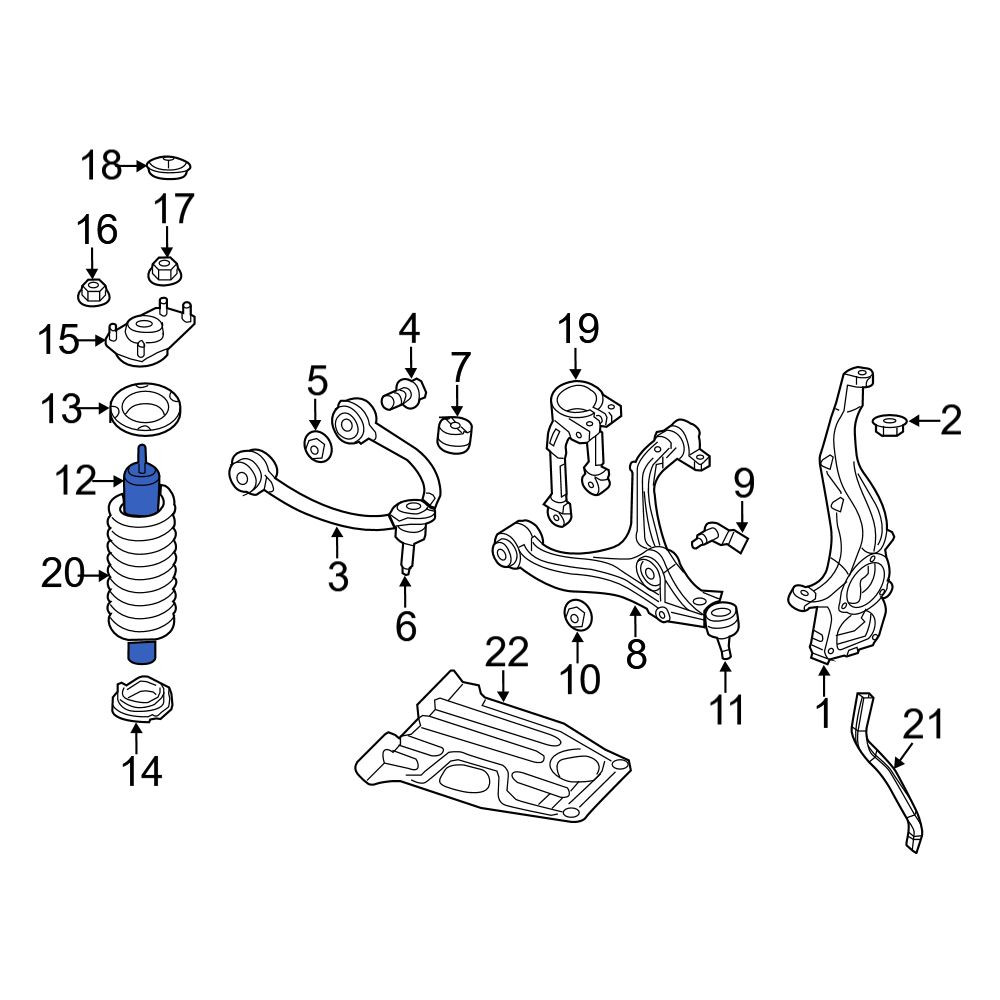Jeep OE 68069680AH - Rear Suspension Shock Absorber