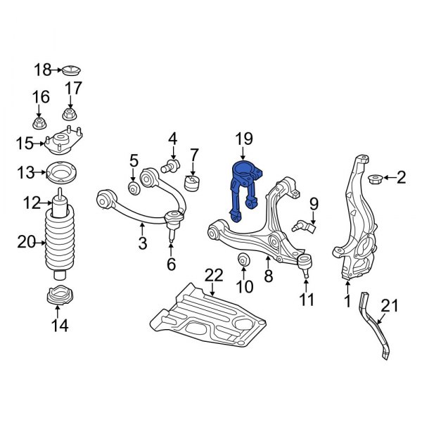 Jeep OE 68029520AE - Front Suspension Shock Absorber Mount