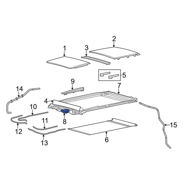 Jeep OE 68082477AE - Sunroof Motor
