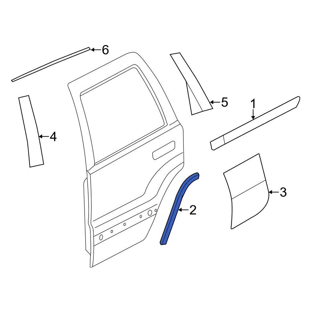 Jeep OE 1PC81TZZAK - Front Left Fender Flare